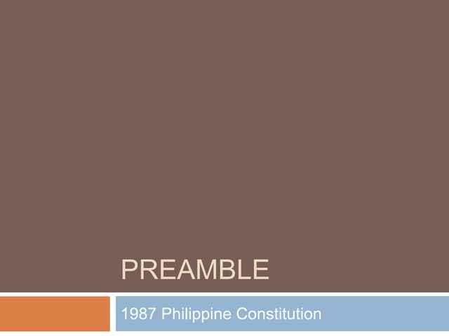 Preamble | PPT