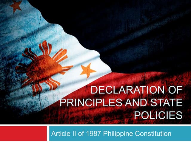 Philippine Constitution 1987 (Article 2) | PPTX