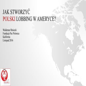 Polski lobbing w ameryce (2) | PPT