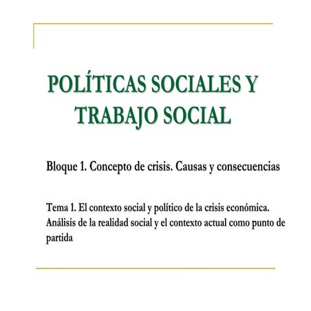 Pobreza y exclusión social. | PDF