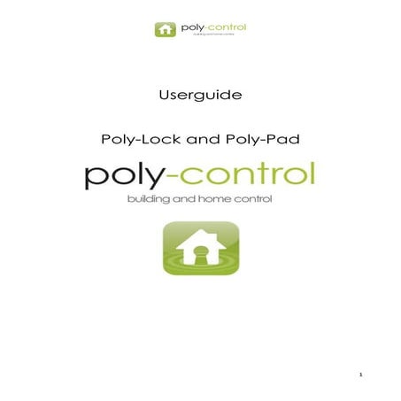 Poly control userguide-poly-lock_and_poly-pad_us | PDF