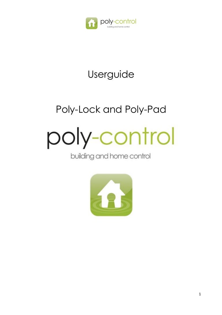 Poly Lock and Poly Pad (Poly control userguide)