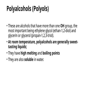 Polyalcohols (Polyols) Grade Ten Notes.pptx