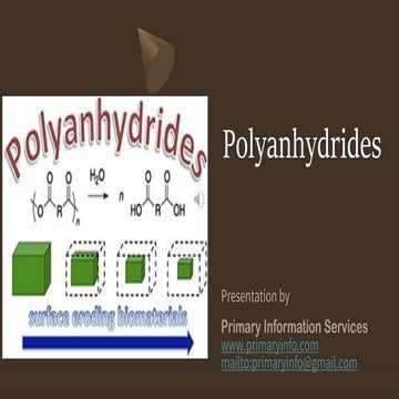 Polyanhydrides - database | PPT