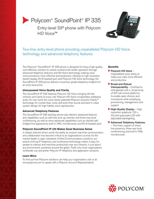 Polycom soundstation duo data sheet | PDF