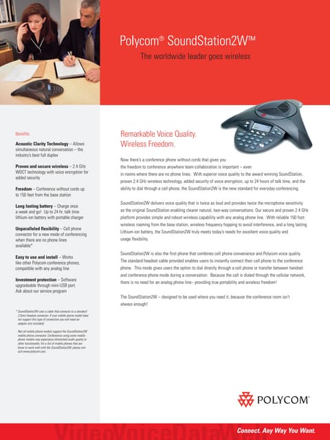 Polycom sound station 2w data sheet | PDF Polycom sound station 2w data sheet | PDF