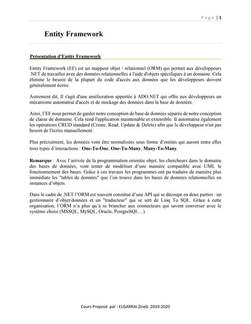 Entityframeworkdb First Pdf