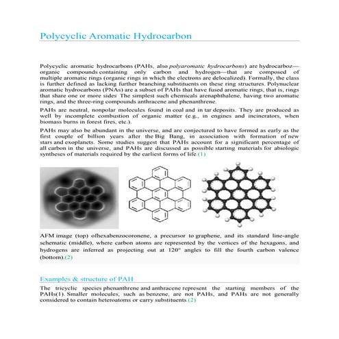 Polycyclic aromatic hydrocarbon | PDF