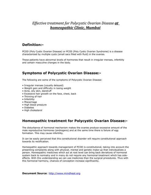 PCOD (Polycystic Ovarian Disease) | PPT
