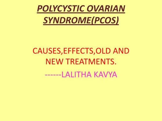 PCOD (Polycystic Ovarian Disease) | PPT | Infertility | Reproductive Health
