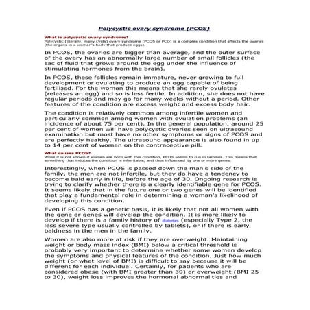 Polycystic Ovary Syndrome | DOC
