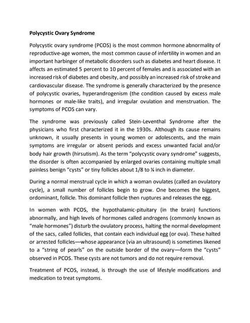 PCOD (Polycystic Ovarian Disease) | PPT | Infertility | Reproductive Health