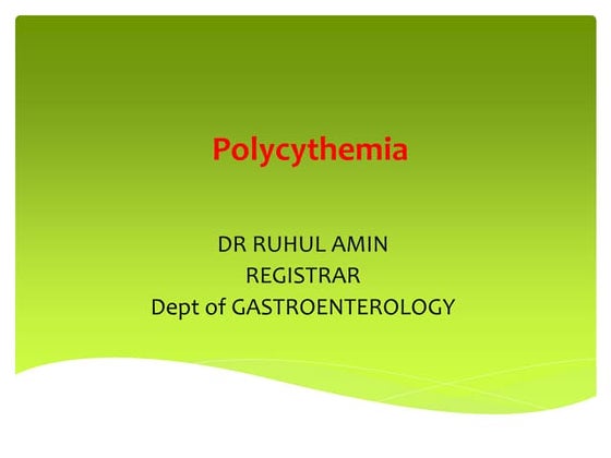 Polycythemia: Causes, symptoms, diagnosis and treatment | PPTX | Blood ...