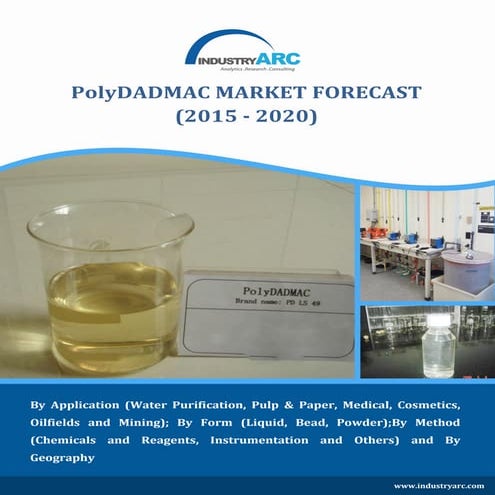 PolyDADMAC are the main source of water purification and treatment ...
