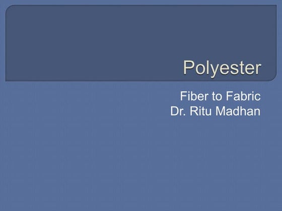 Polyester Fabric: An Overview of Properties, Production, and Chemical ...