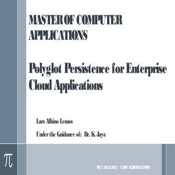 Polyglot persistence for enterprise cloud applications | PPT