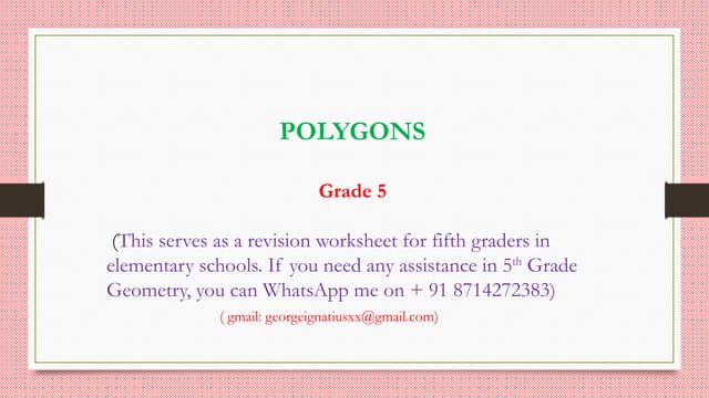 Polygons definition of terms and examples | DOCX