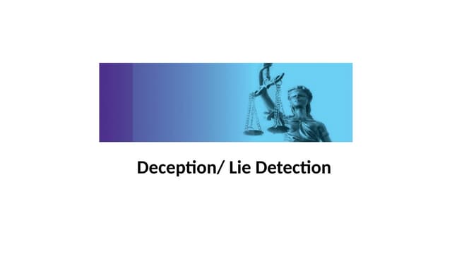 Polygraph : A Lie Detector Test | PPTX