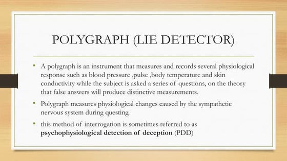 Polygraph presentation | PPTX | Educational Assessment | Education