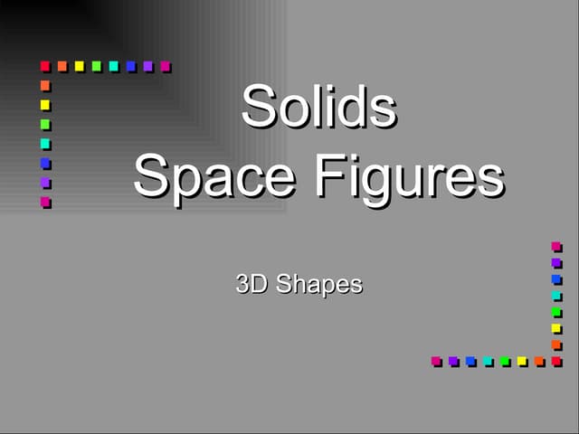 Introduction 3D shapes | PPTX