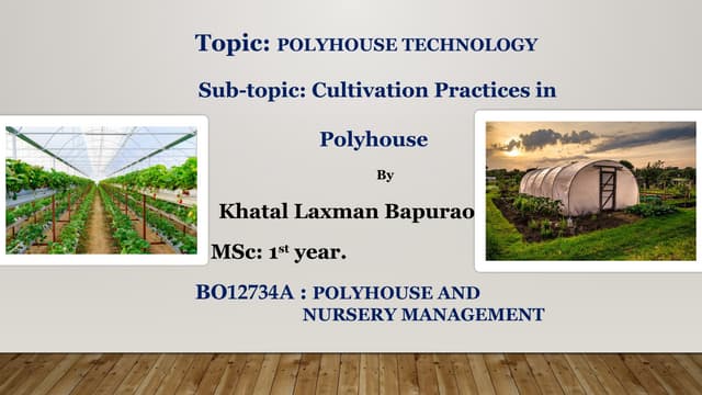 Types of polyhouse | PPTX