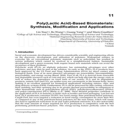 Poly(lactic acid) based biomaterials-tg-tm | PDF