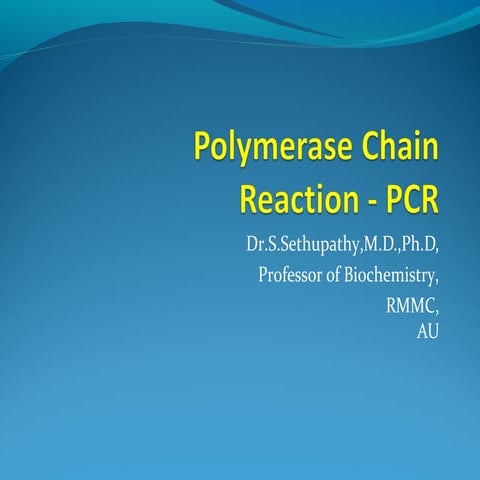 Polymerase chain reaction | PPT