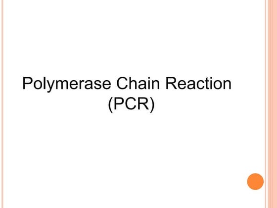 PPT Pengenalan Dasar Polymerase Chain Reaction (PCR) dan Loop-Mediated ...
