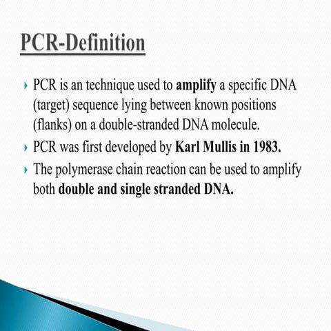 Polymerase chain reaction(pcr) | PPT