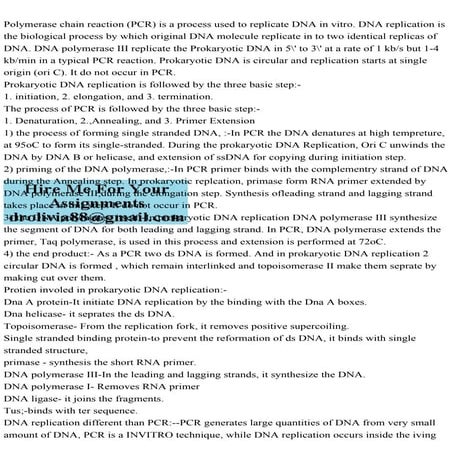 Polymerase chain reaction (PCR) is a process used to replicate DNA i.pdf