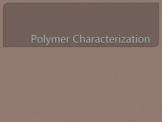 Molecular weight determination of polymers by viscometry | DOCX ...