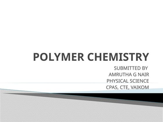 Mechanism of Polymerization | PDF | Chemistry | Science