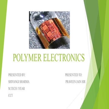Polymer electronics | PPTX