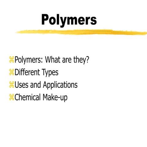 The structure and properties of polymers | PPT