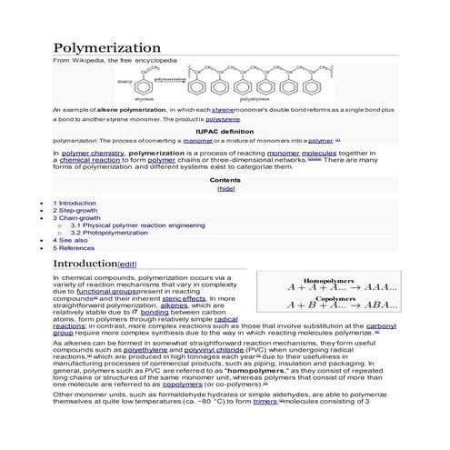 types of polymerization (Polymerization reaction | PPTX