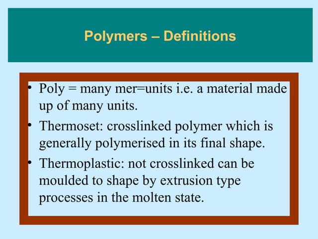 The structure and properties of polymers | PPT