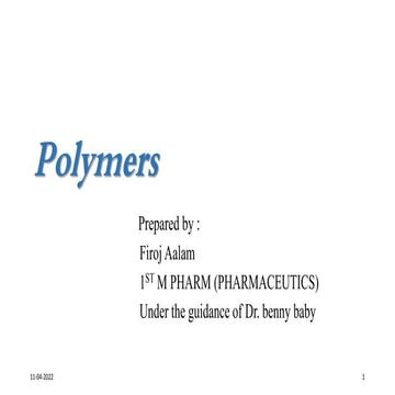 Polymers.pptx | Chemistry | Science