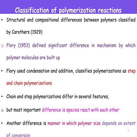 Polymer synthesis and Characterization | PPT