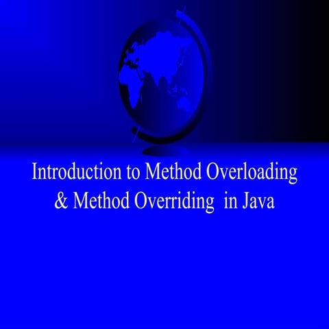 Polymorphism Method Overloading And Overriding Pptx 