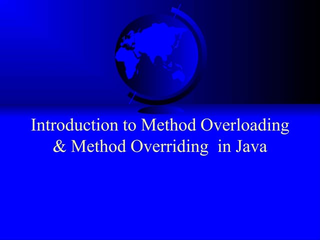 Polymorphism Method Overloading And Overriding Pptx