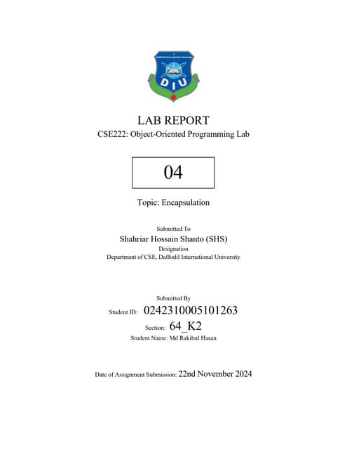 Polymorphism - Java Object Oriented Programming Lab Report | PDF Polymorphism - Java Object Oriented Programming Lab Report | PDF