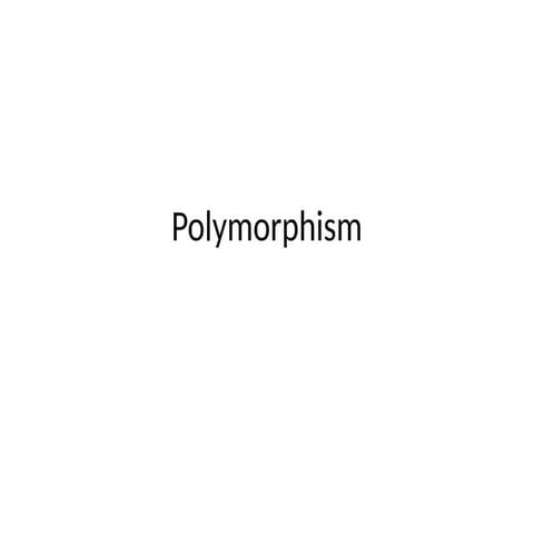 Polymorphism In c++ | PPTX
