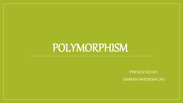 Polymorphism In Python Pptx Programming Languages Computing 2987