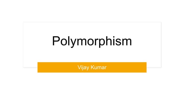 Advance Java Polymorphism Oops Con Pptx