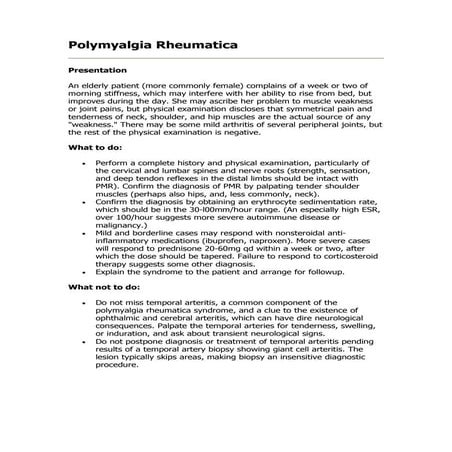 Polymyalgia Rhematica Doc