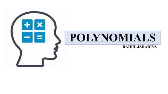 Polynomials Pptx 9795