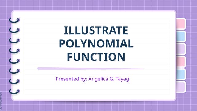 Polynomial function | PPTX