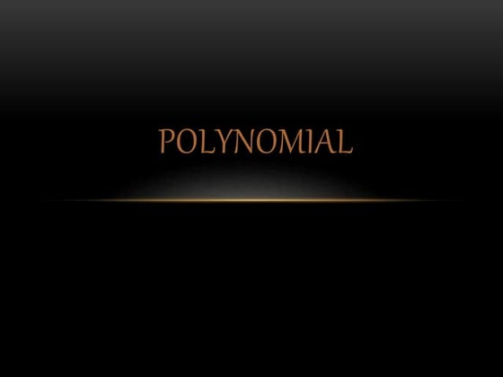 Polynomial | PPT