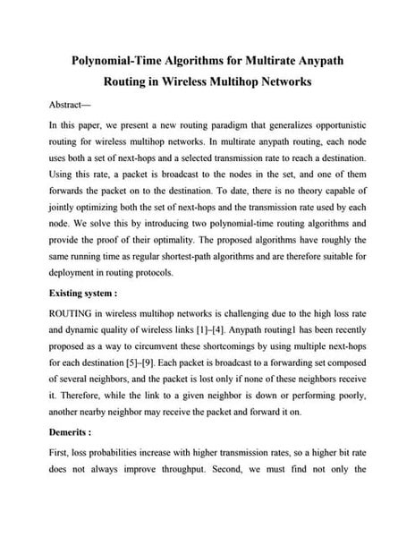 Minimum Interference Routing Algorithm 4979