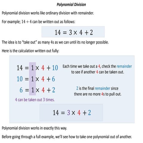 Polynomial division | PPT